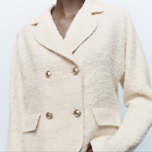Zara | Jackets & Coats | Zara Textured Blazer | Poshmark